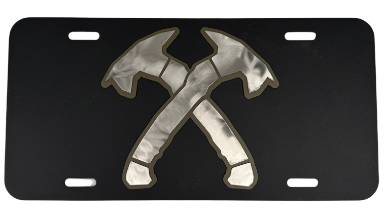 Crossed Hawks License Plate Cover